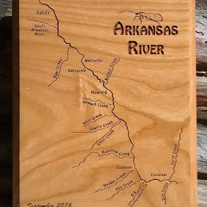 RIVER MAP PLAQUES– 6x12, 8x10, 9x12 - Handcrafted, Custom Designed ...