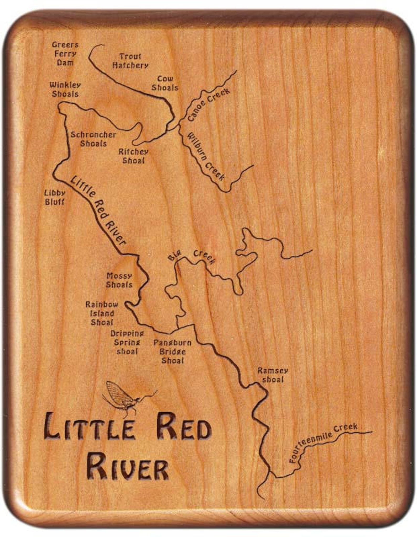 Little Red River Map Custom Fly Box Handcrafted Custom | Etsy