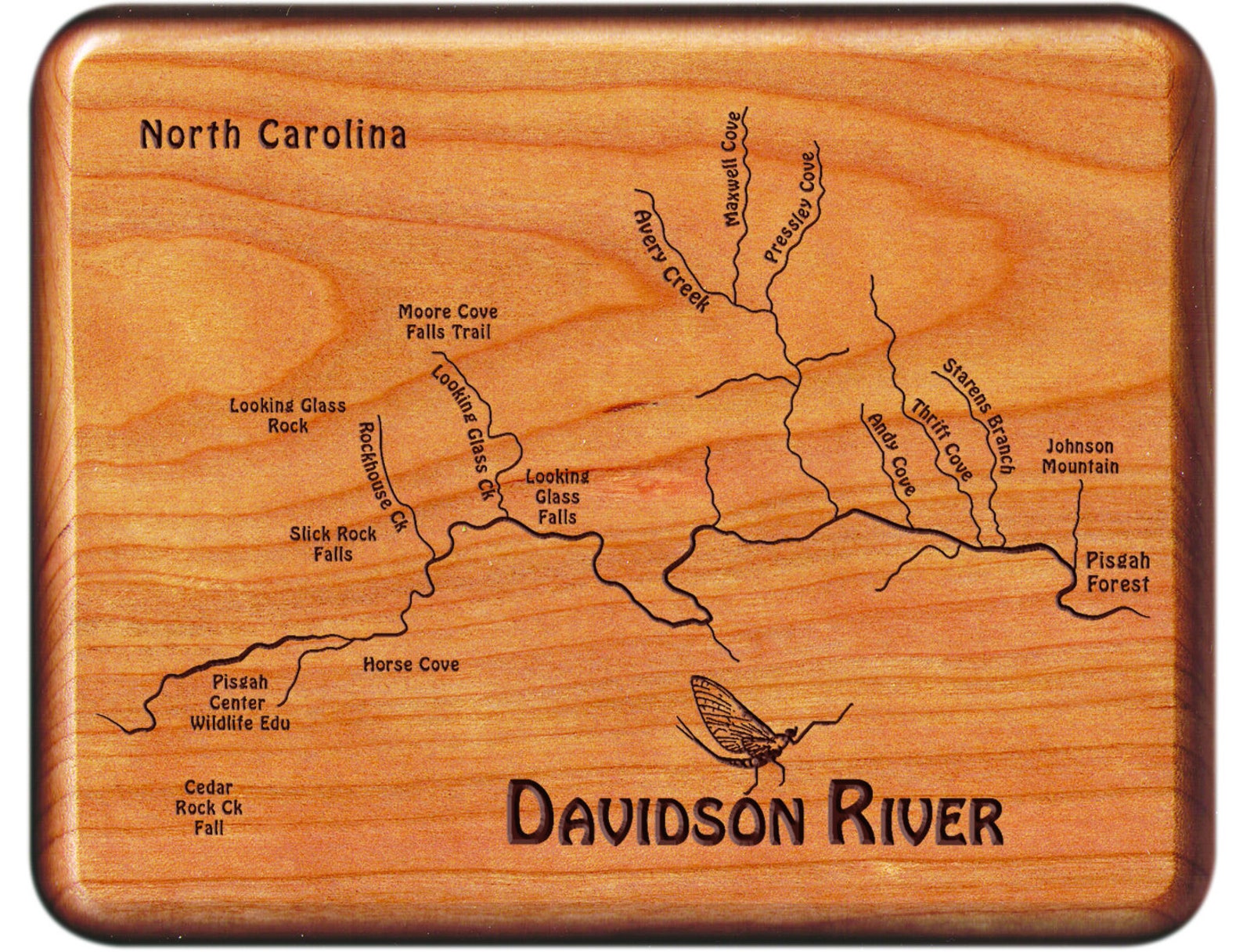 DAVIDSON RIVER Map Fly Box. Personalized Handcrafted Custom | Etsy