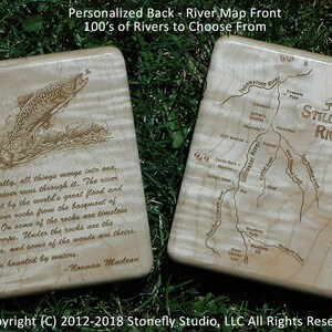 WIND RIVER RANGE River Map Fly Box- Handcrafted, Custom Designed, Laser ...