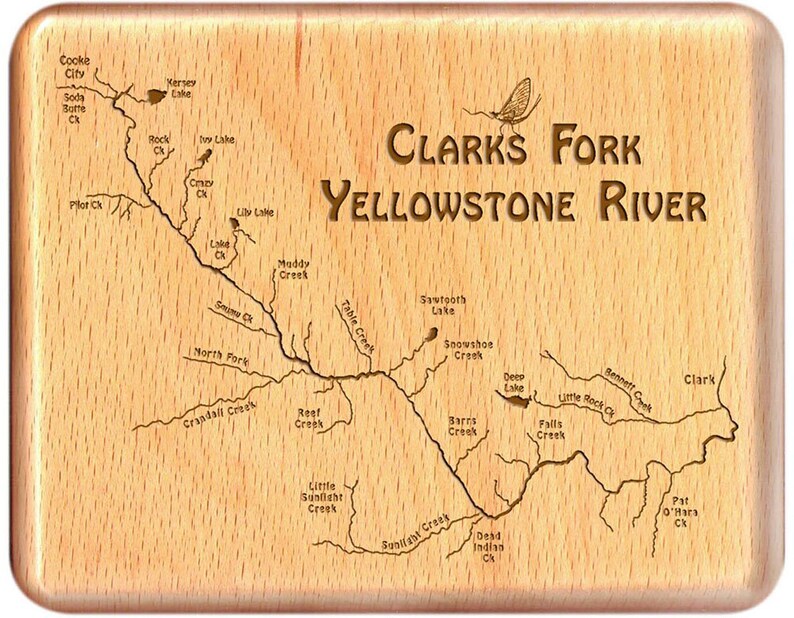 Fly Box CLARKS FORK YELLOWSTONE River Handcrafted Custom - Etsy