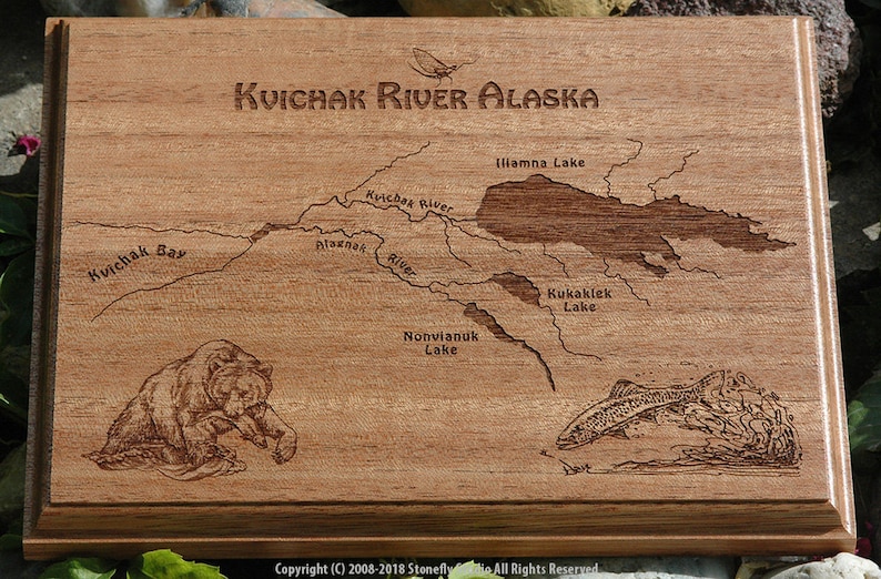RIVER MAP PLAQUES– 12x16 or 12x18, Personalized, Handcrafted Gift ...