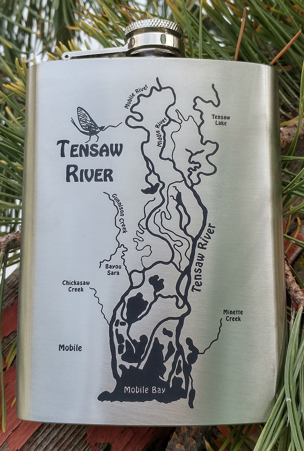 RIVER MAP FLASKS - Personalized Gift With A Pre-designed River Map ...