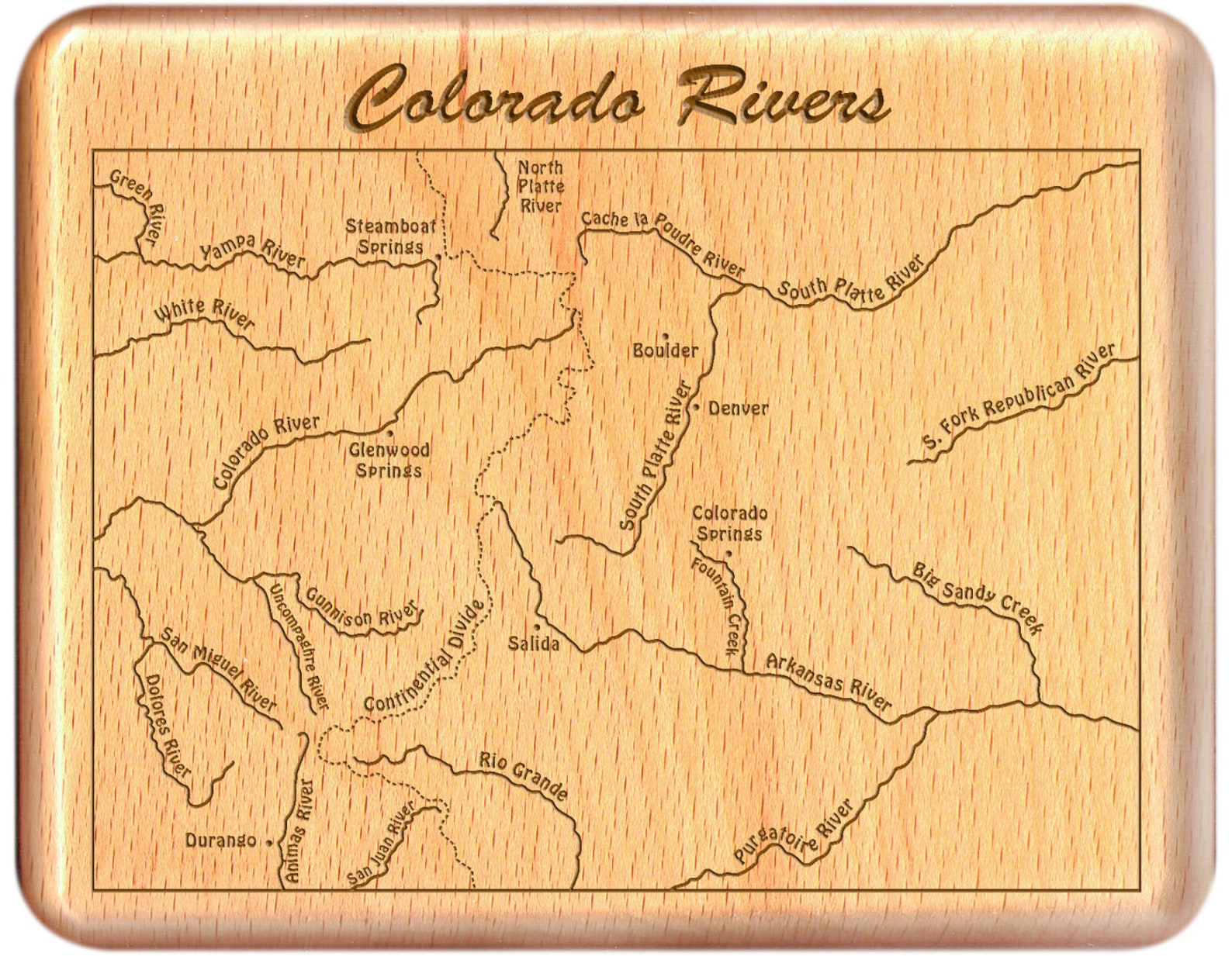 COLORADO RIVERS Map Fly Box. Personalized Custom Designed | Etsy