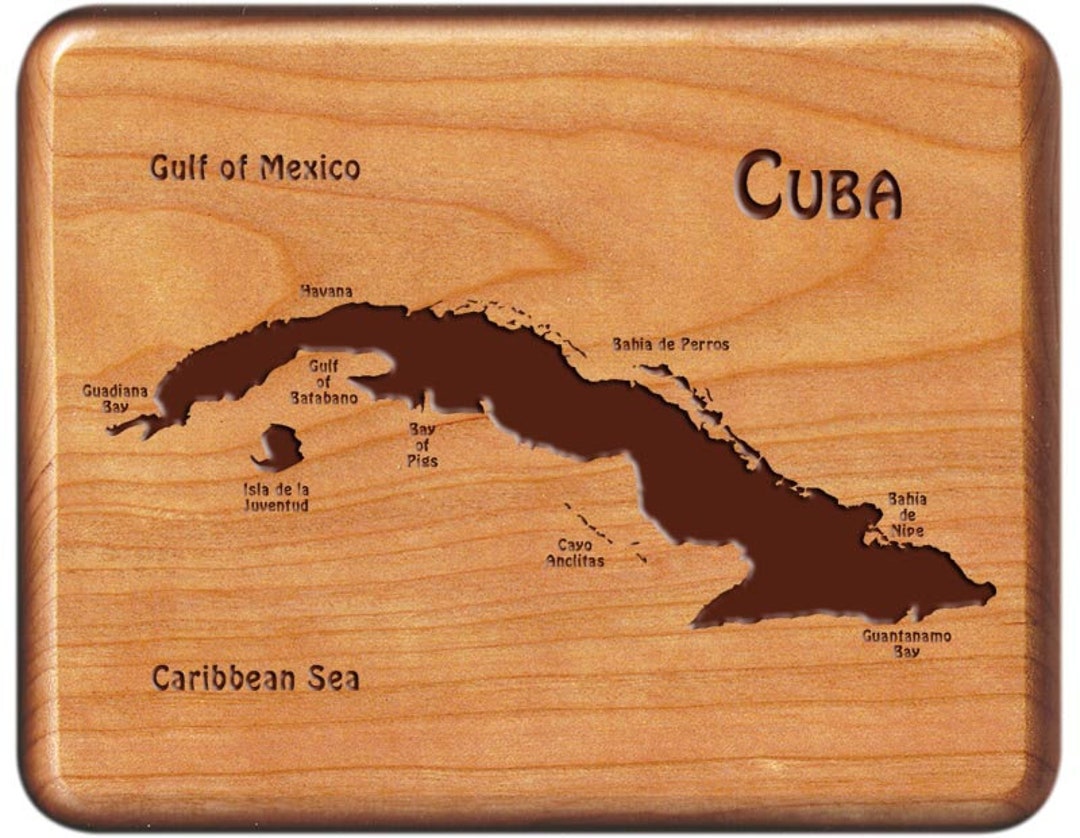 CUBA RIVER Map Fly Box Handcrafted, Custom Designed, Laser Engraved ...