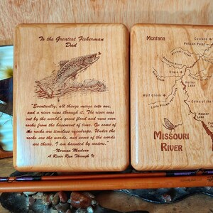 SHETUCKET RIVER Map Fly Box. Personalized Handcrafted Gift. Custom ...