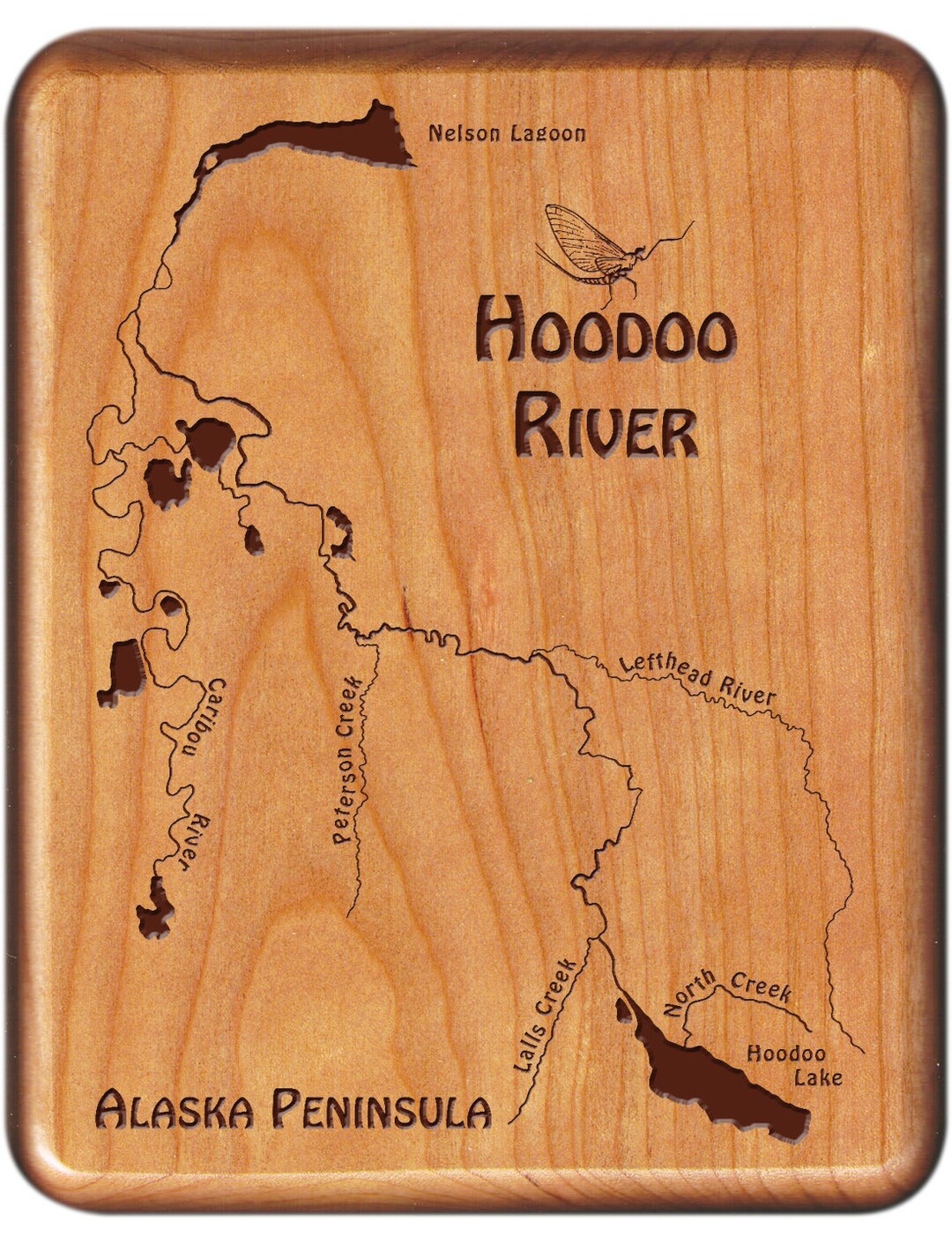 HOODOO RIVER Map Fly Box. Personalized, Handcrafted, Custom Designed ...