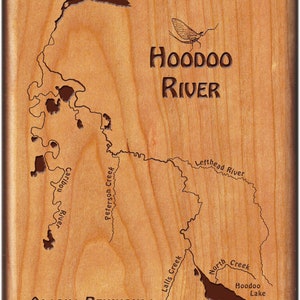 HOODOO RIVER Map Fly Box. Personalized, Handcrafted, Custom Designed ...