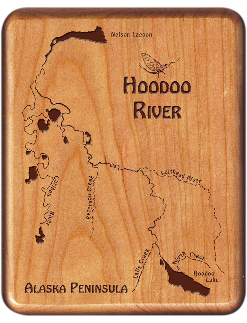 HOODOO RIVER Map Fly Box. Personalized Handcrafted Custom - Etsy