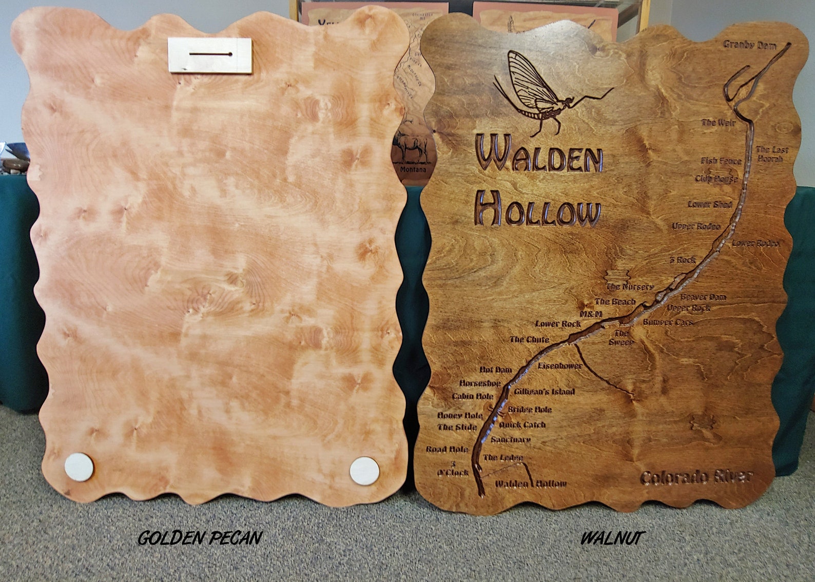 UPPER MADISON River Map Wall Art. Personalized. Handcrafted. Custom ...