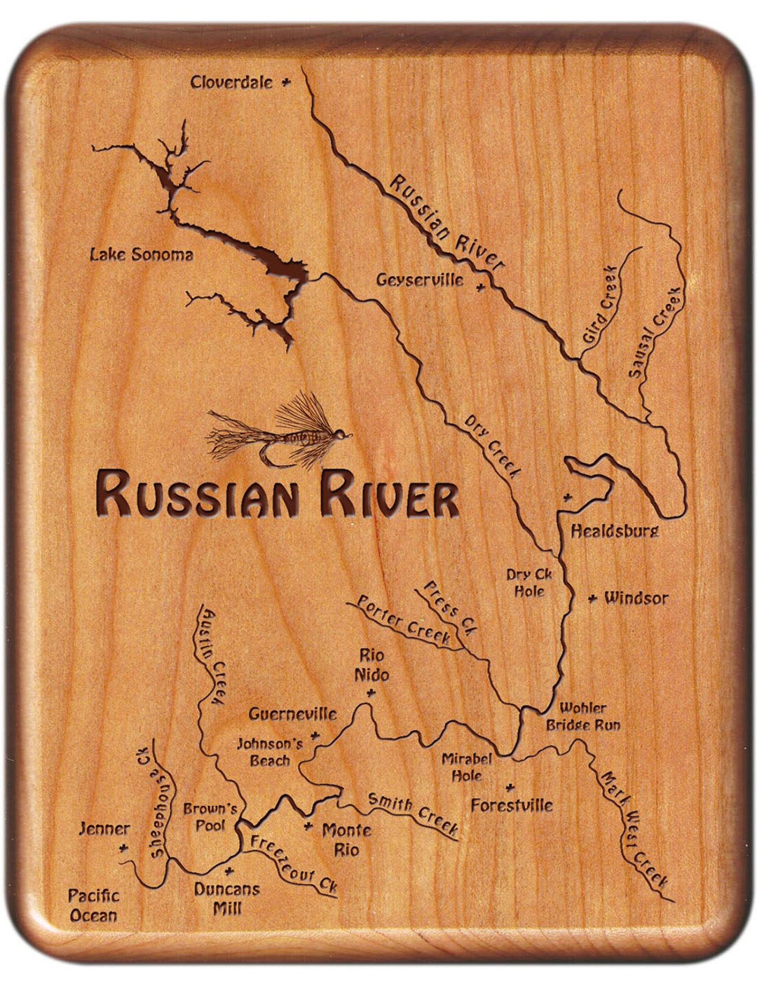 Fly Box-russian RIVER MAP - Handcrafted, Custom Designed, Laser ...