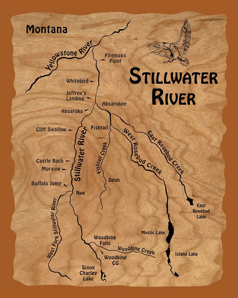 RIVER MAP POSTER 16x20. Customize 100's of Map Choices. - Etsy