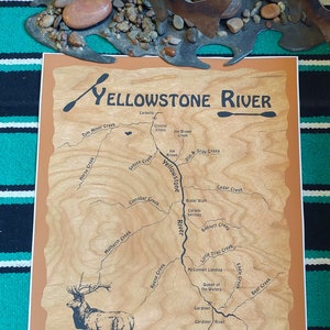 RIVER MAP POSTERS Custom 16x20 Original Stonefly Studio - Etsy