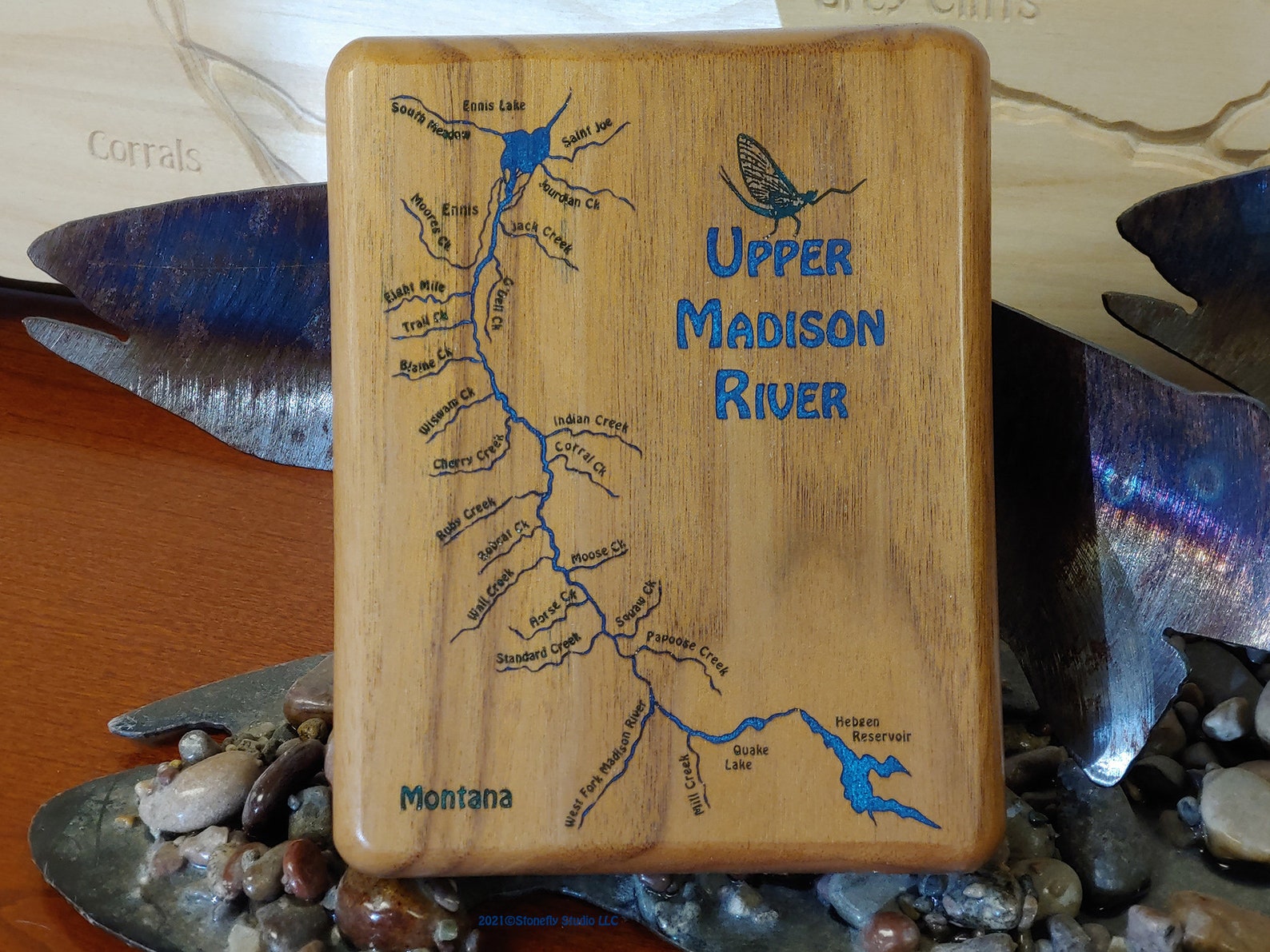 BLUE RESIN FLY Box. Personalized Fishing Gift With Choice of - Etsy