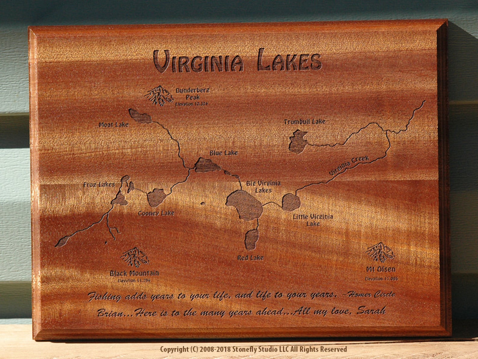 RIVER MAP PLAQUES 5x7, 6x12, 8x10, 9x12. Personalized, Custom Laser ...