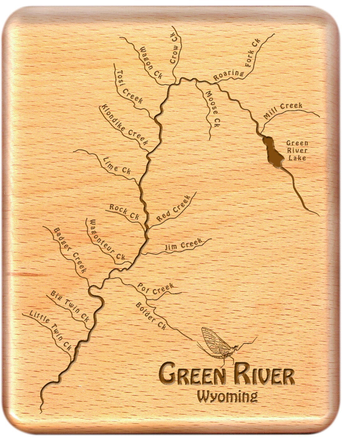 GREEN RIVER Upper River Map Fly Box Handcrafted Custom | Etsy