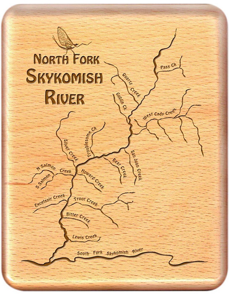 NORTH FORK SKYKOMISH River Map Fly Fishing Fly Box - Etsy
