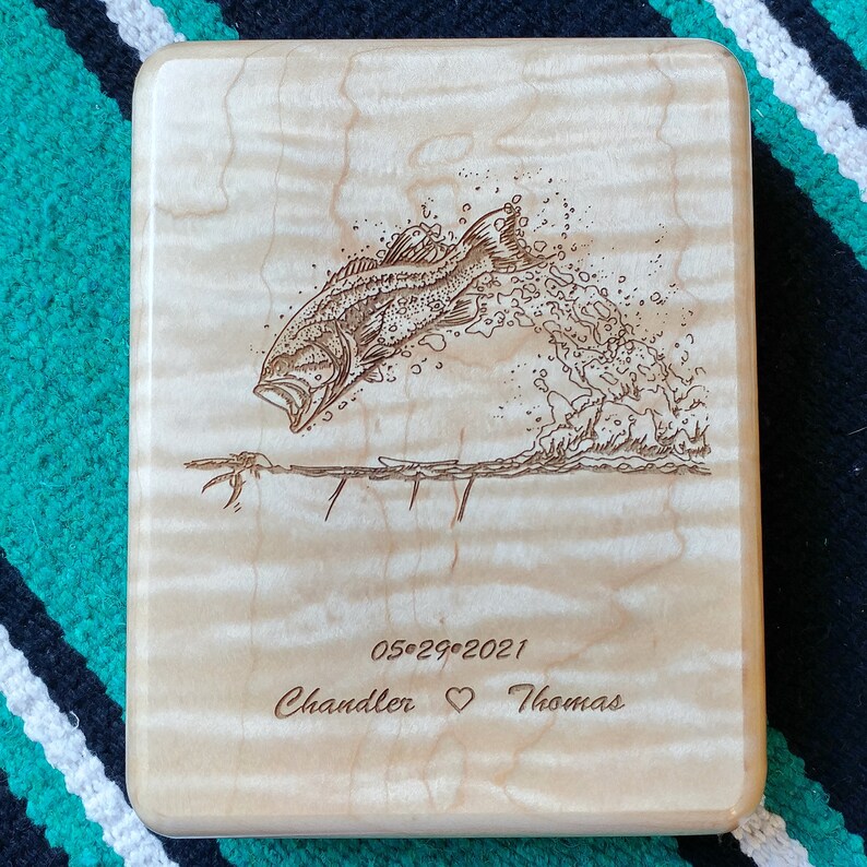 BLUE RESIN FLY Box. Personalized Fishing Gift With Choice of - Etsy