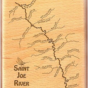 SAINT JOE RIVER Map Fly Box Handcrafted Custom Engraved | Etsy