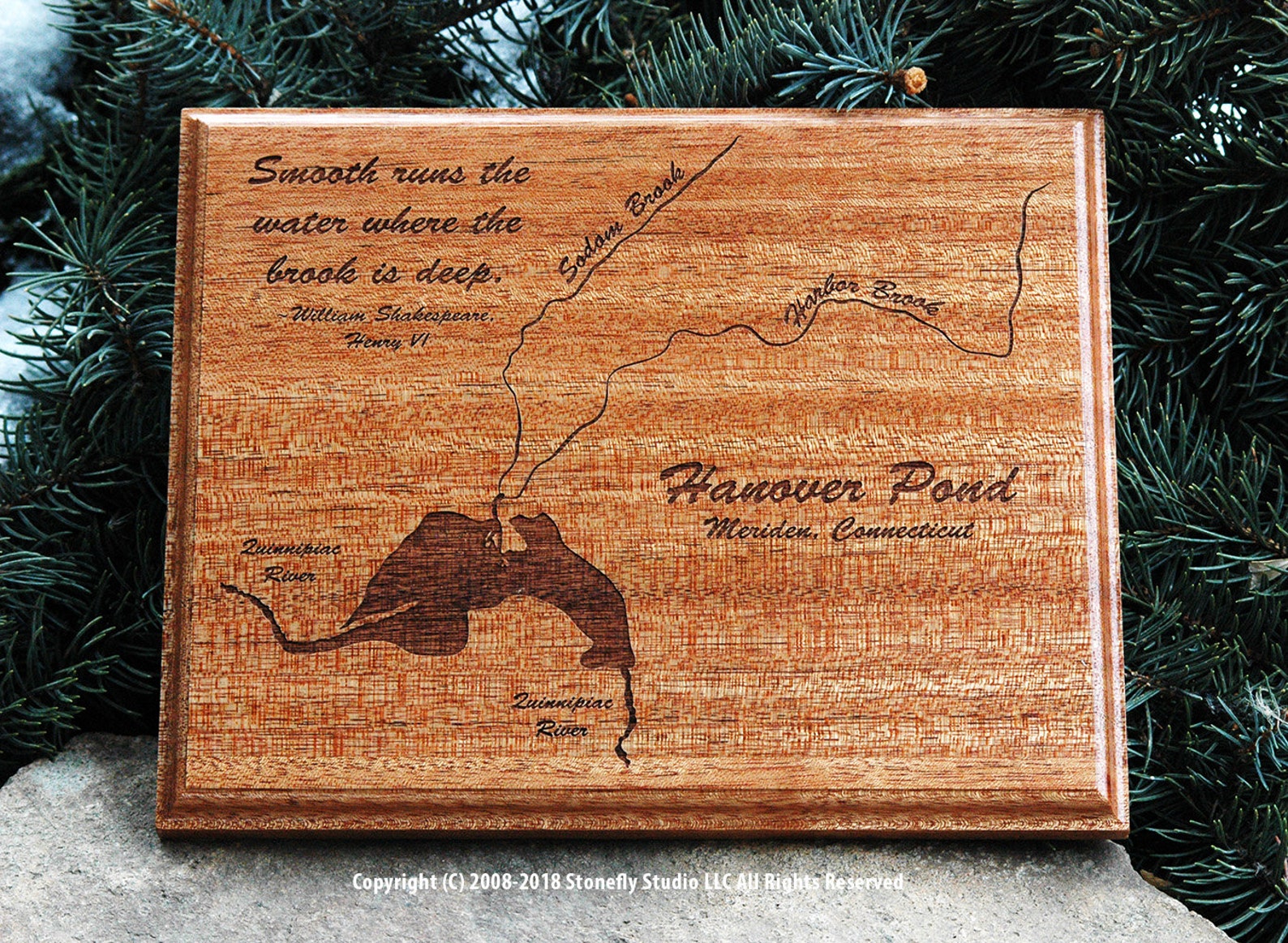 RIVER MAP PLAQUES 6x12 8x10 9x12 Handcrafted Custom - Etsy