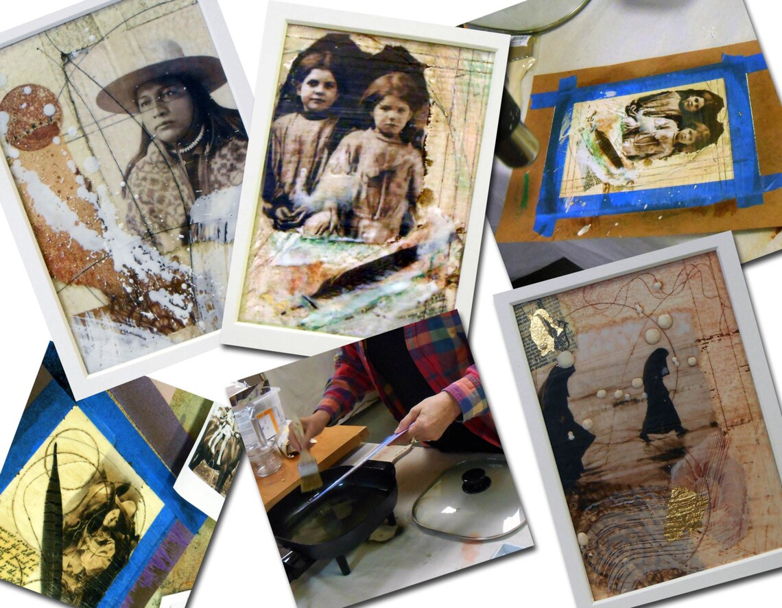 Ebook: Behind the Veil - Beeswax and Collage - Etsy