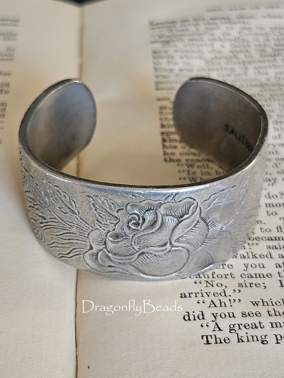 June Classic Flower of the Month Bracelet Salisbury Pewter, Pewter Cuff ...