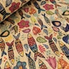 Sardine Printed Pattern on Natural Cork, Portuguese Cork Fabric ...