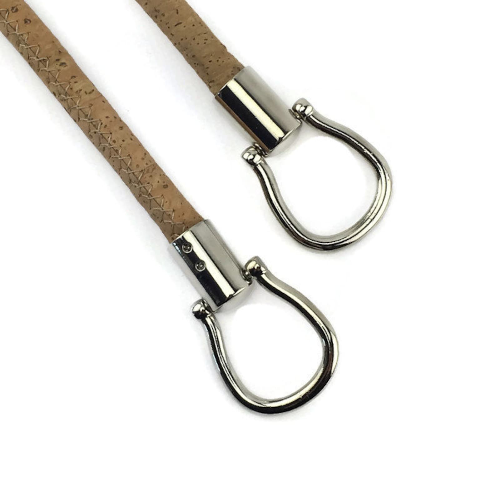 Natural Cork Handbag Handle Pair Silver Hardware - Etsy