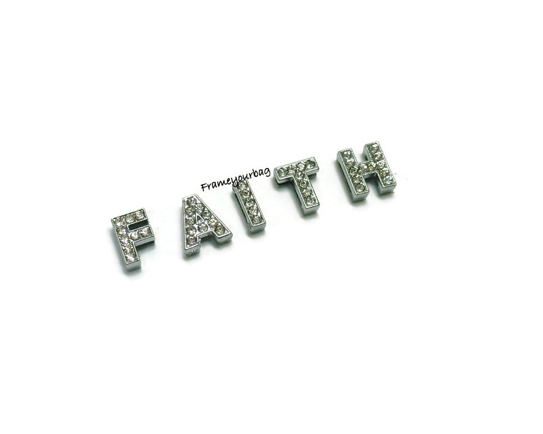 FAITH Letter Spacers With Bright Silver Color for Flat Leather ZK535 - Etsy