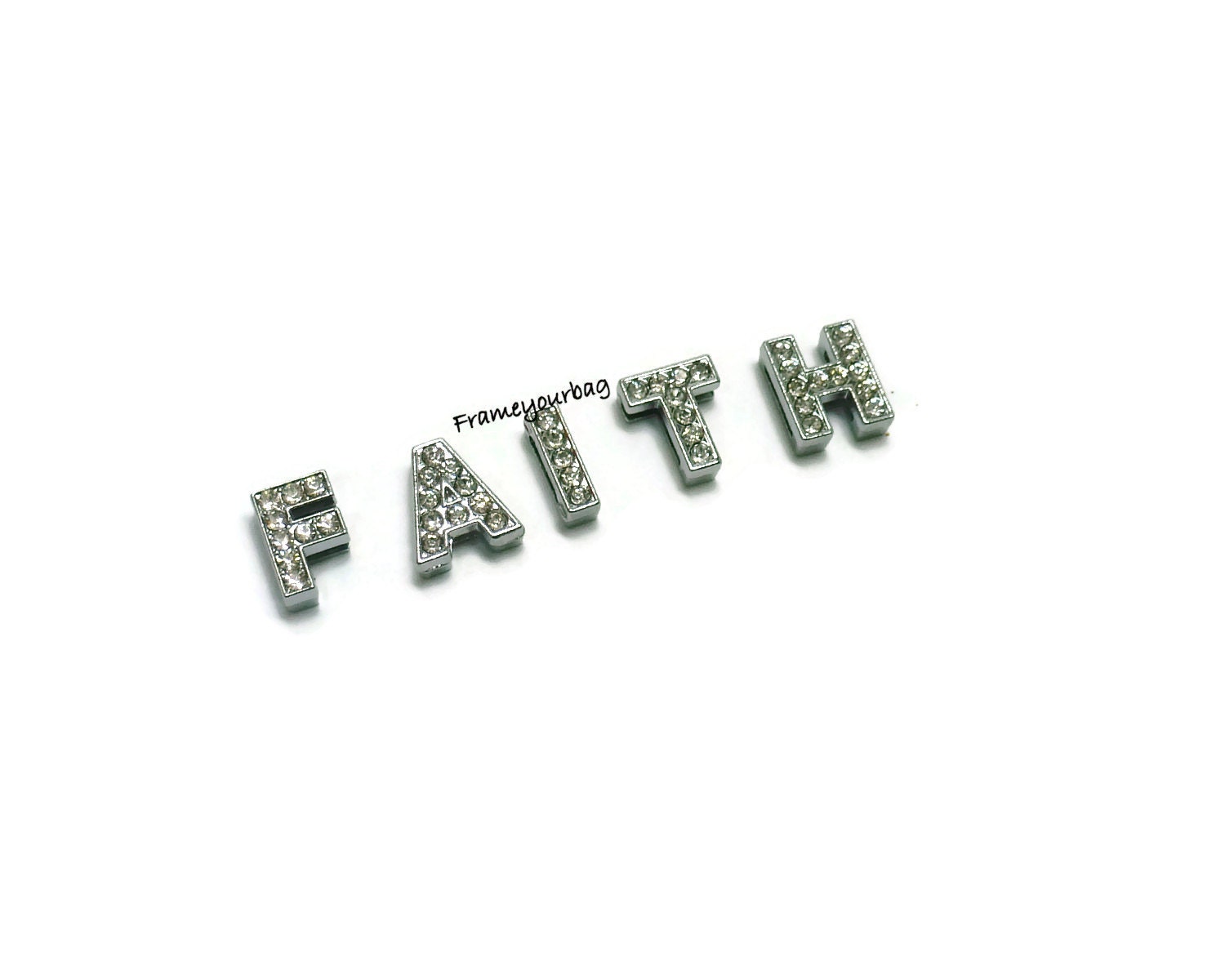 FAITH Letter Spacers With Bright Silver Color for Flat - Etsy