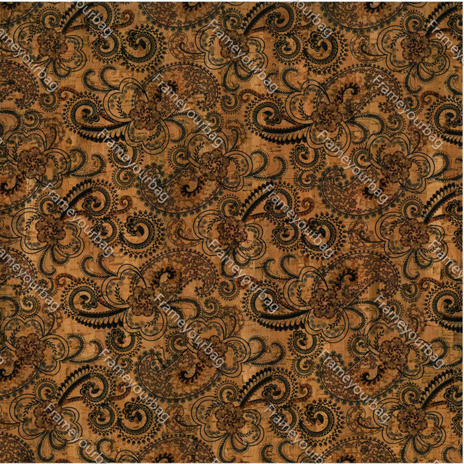 Portuguese Cork Fabric, Printed Pattern 68x50cm / 26.77''x19.69'', (32 ...