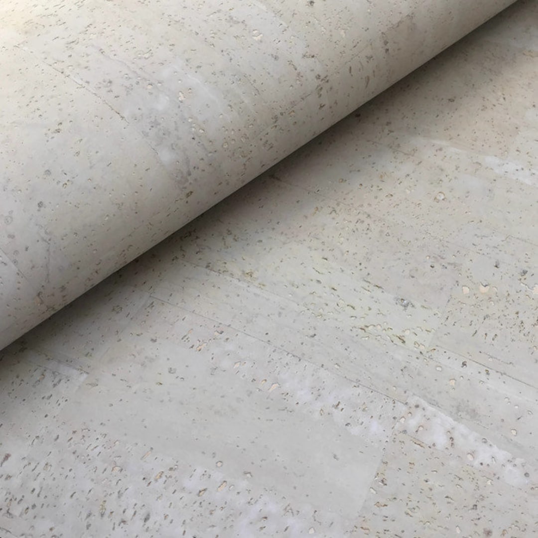 Cork Fabric - 68x50cm Light Gray Portuguese Cork Leather 26.77''x19.69 ...