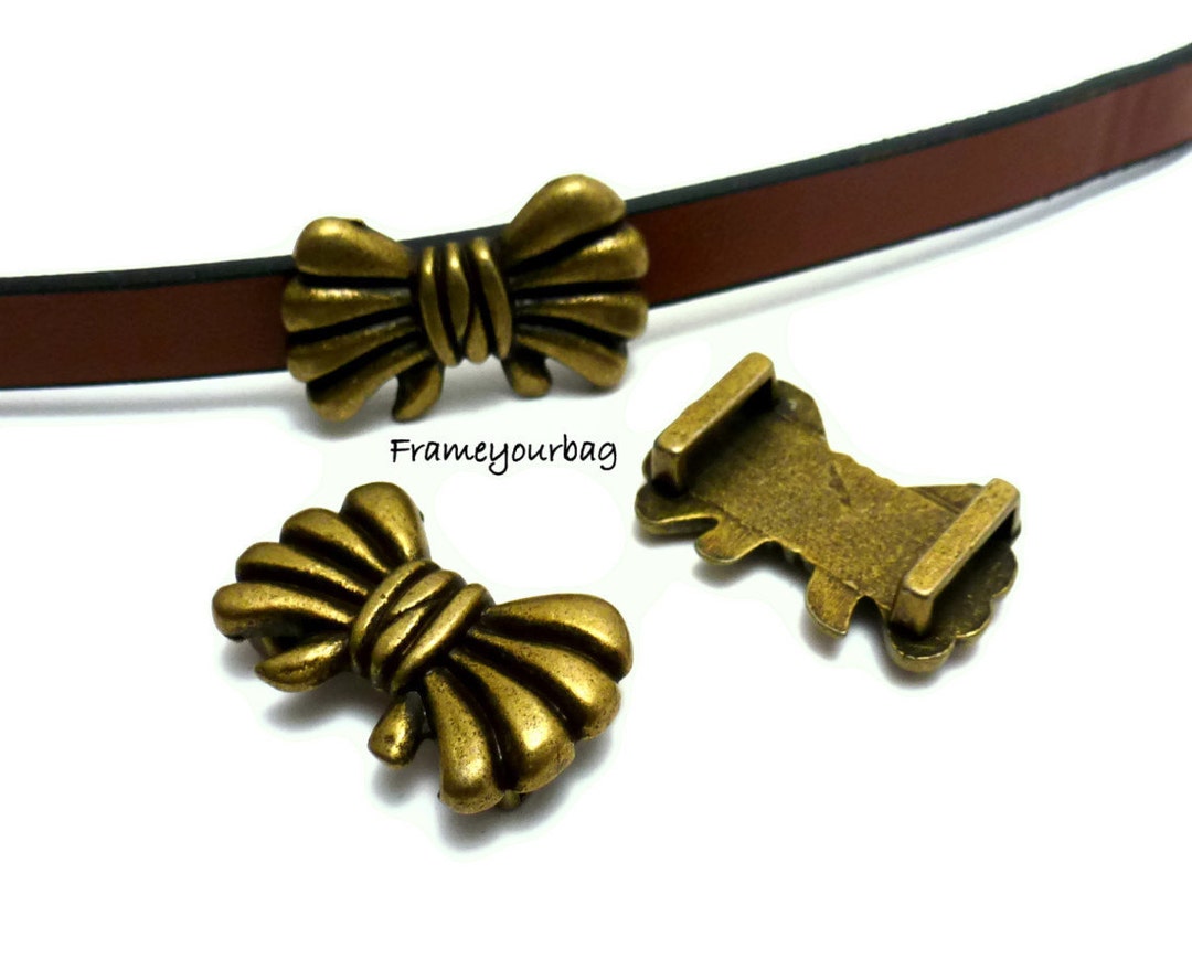 4 Finding for Leather 30 X 18mm antique Brass Color .hole 10.5 X 3 Mm ...