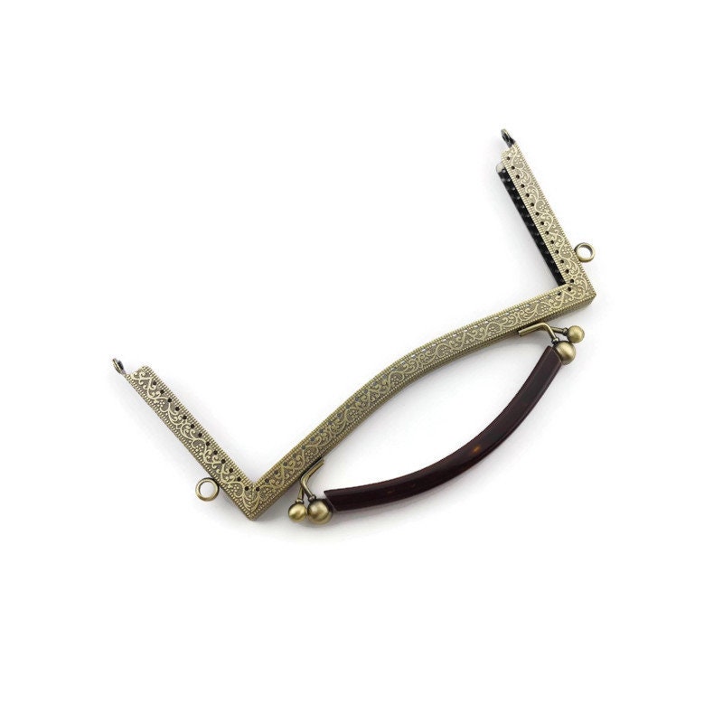 21cm Portable Purse Frame Antique Brass With Handle F21/1145 - Etsy