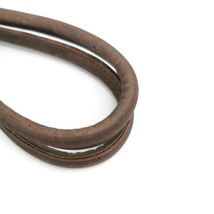 1 Pair of Dark Brown Cork Fabric Rolled Handbag Handles 55cm , Cork Bag ...