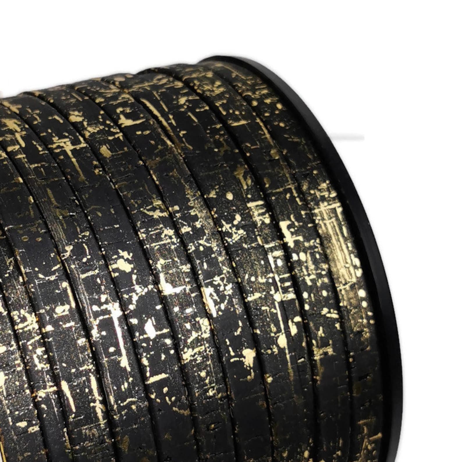 10mm Golden Black Cork Fabric Stripe Black Cork Fabric - Etsy