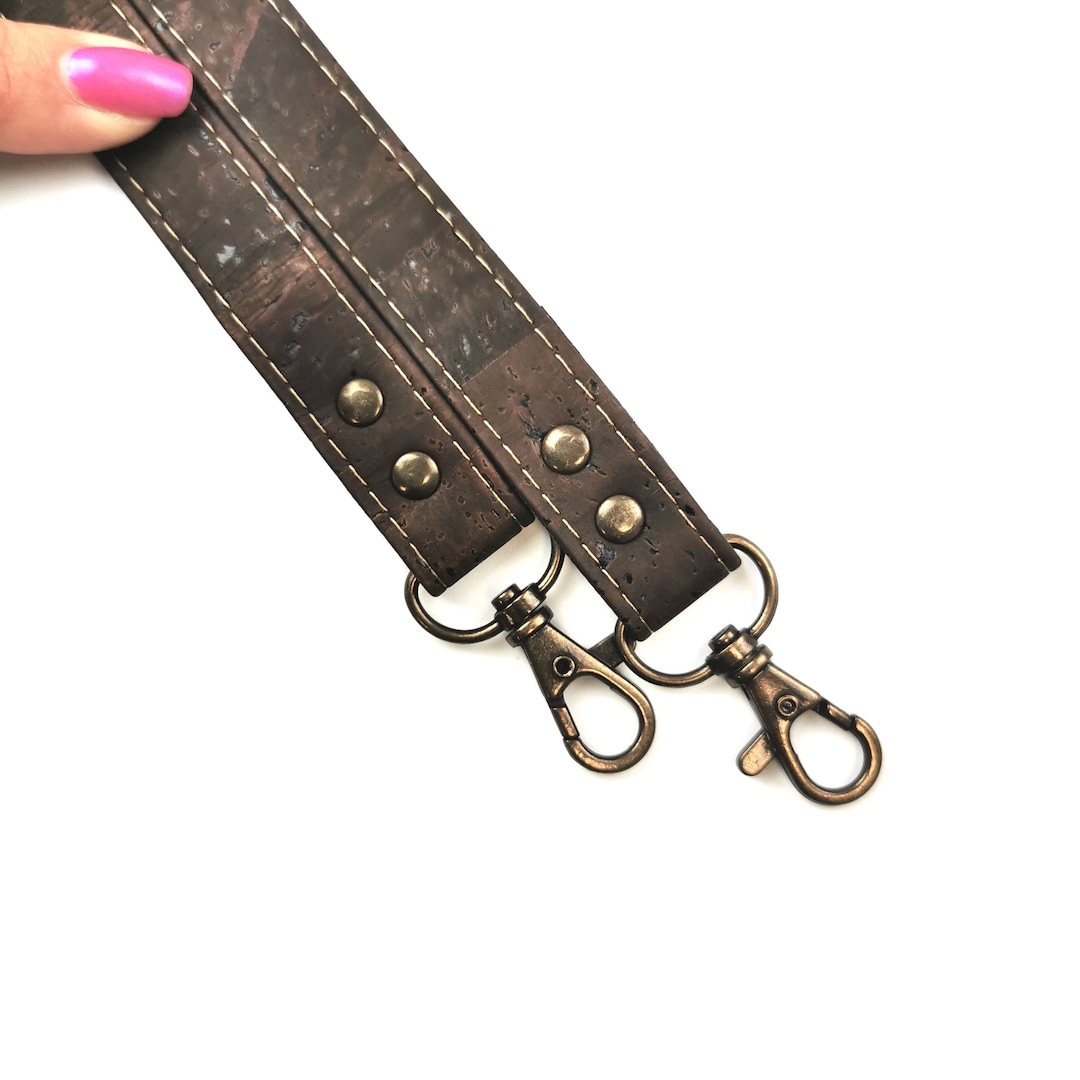 1 Genuine Leather Brown Cork Handbag Handles,bag Strap,purse Strap ...