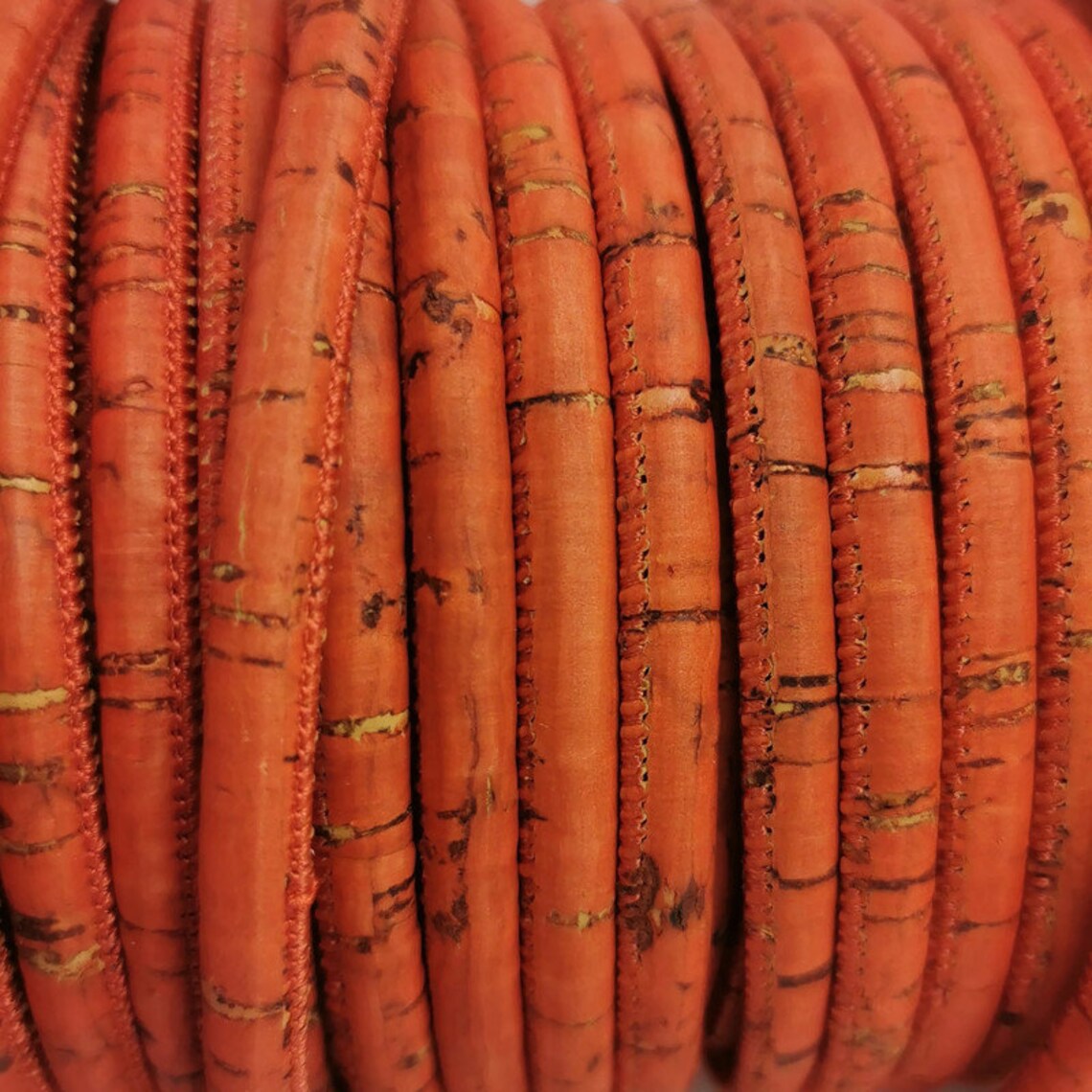 5mm Rustik Coral Cork Fabric Cord 1 Meter Portuguese Cork 5mm - Etsy
