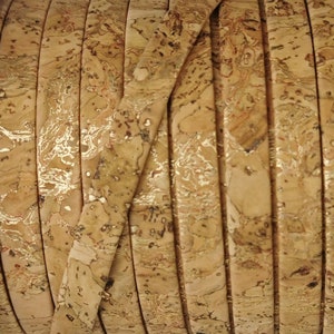 10mm Golden Roots Cork Fabric Stripe, 1 Meter Portuguese Flat Cork ...