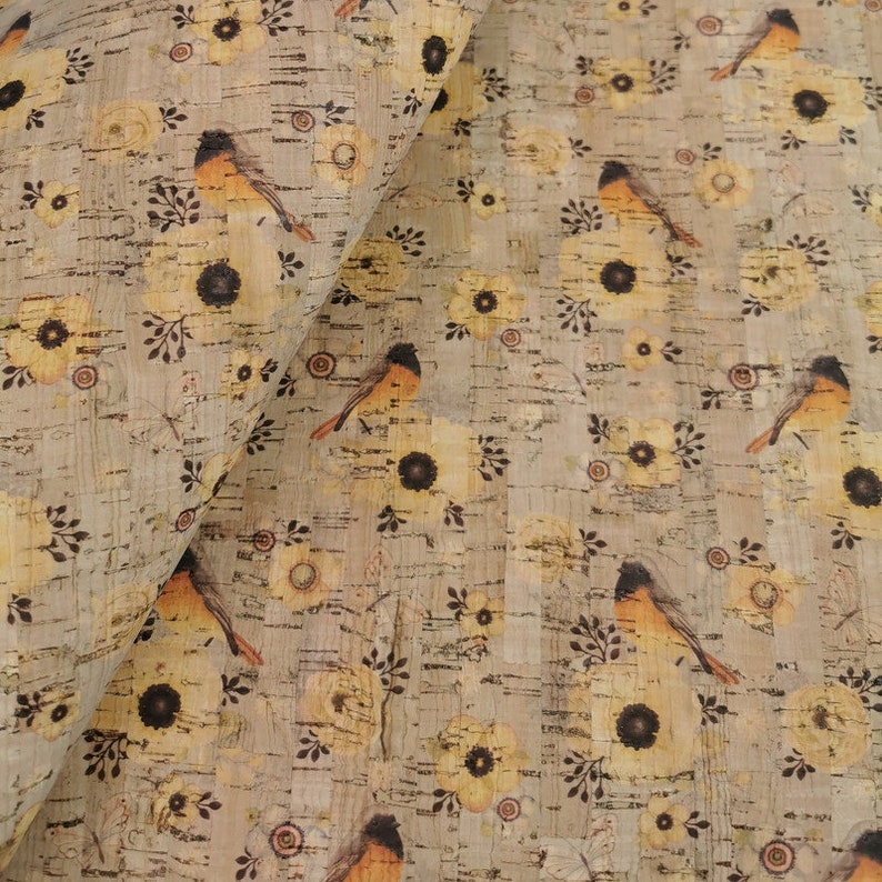 Portuguese Cork Fabric Printed Pattern 68x50cm / - Etsy