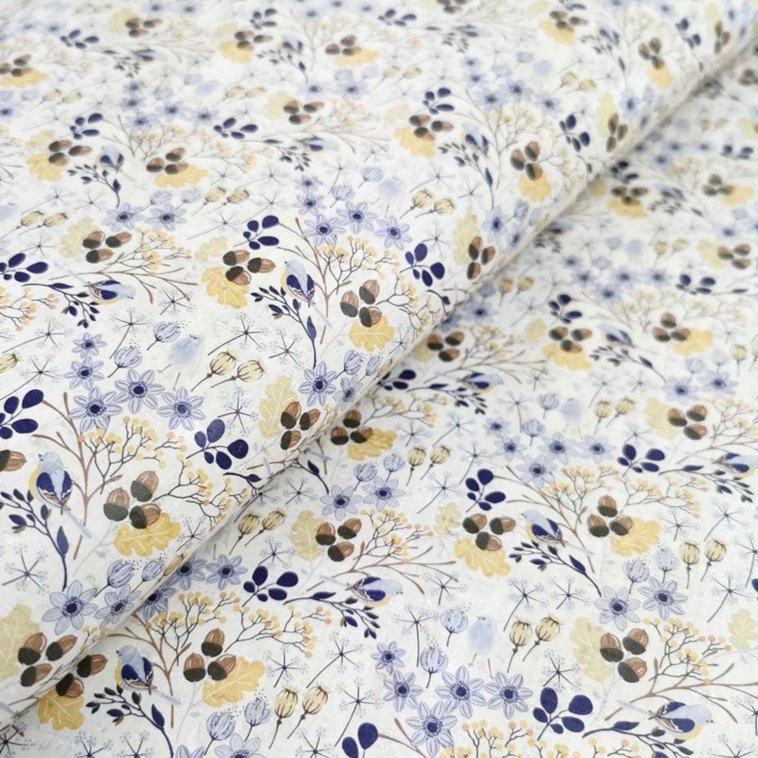 Portuguese Cork Fabric, Printed Pattern on White Cork 68x50cm / 26.77 ...