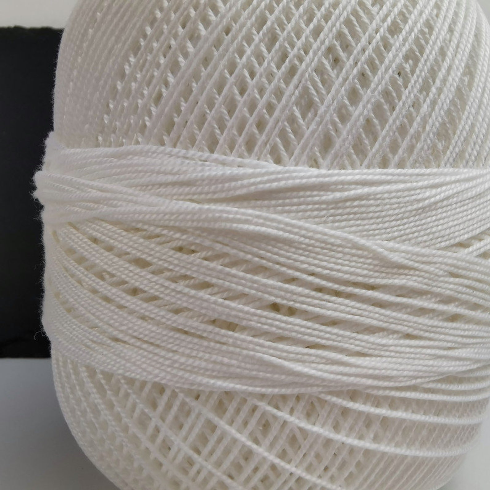 White Yarn for Knitting Crochet Yarn, 100grs, PT 6, ES 5, Crochet Yarn ...