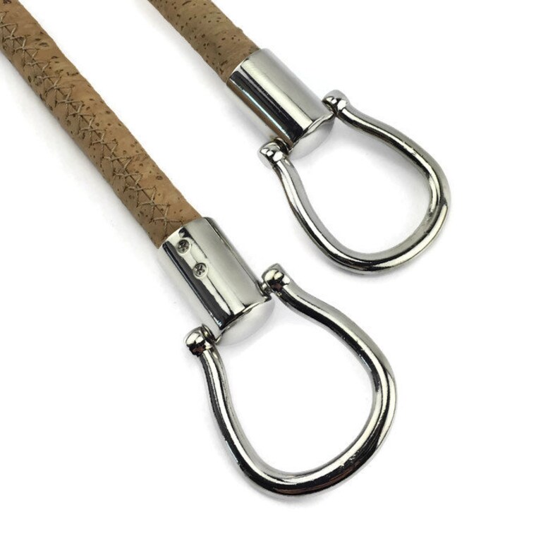 Natural Cork Handbag Handle Pair Silver Hardware - Etsy