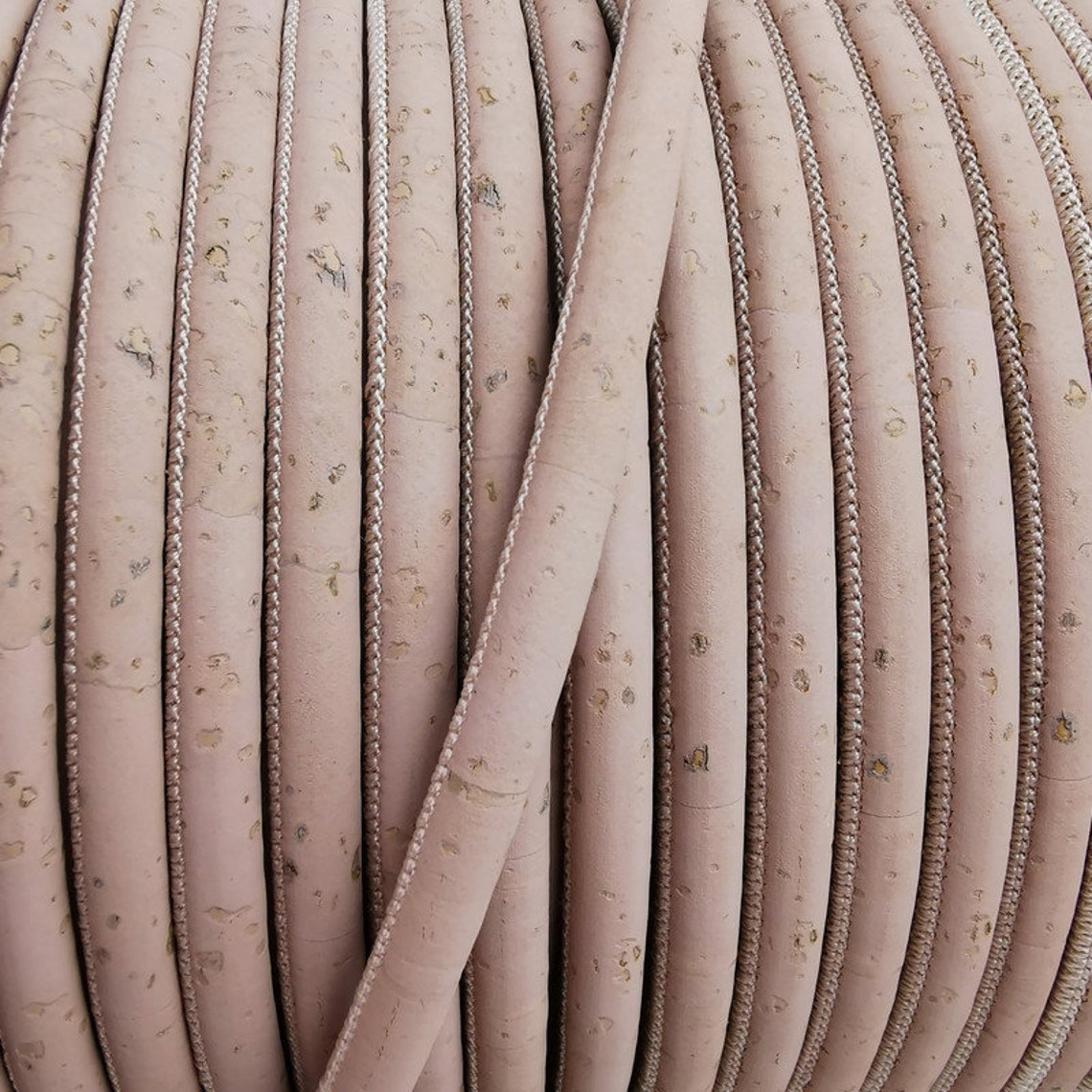 5mmLight Pink Cork Cord 1 Meter Portuguese Cork 5mm Fabric | Etsy