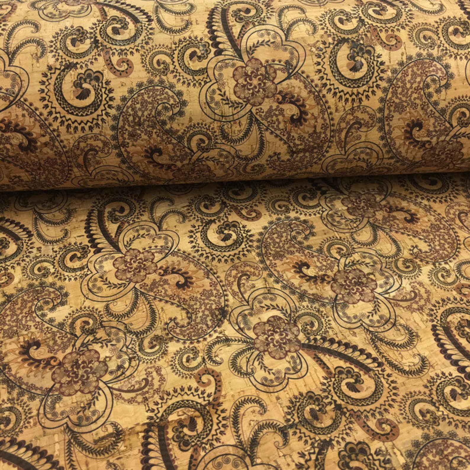 Portuguese Cork Fabric, Printed Pattern 68x50cm / 26.77''x19.69'', (32 ...