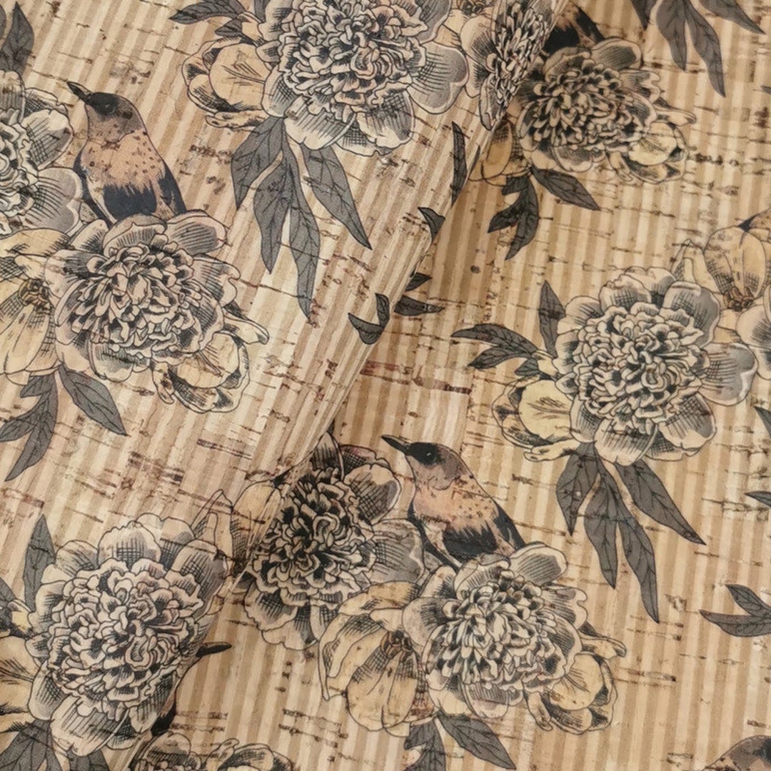 Portuguese Cork Fabric Printed Pattern 68x50cm / - Etsy