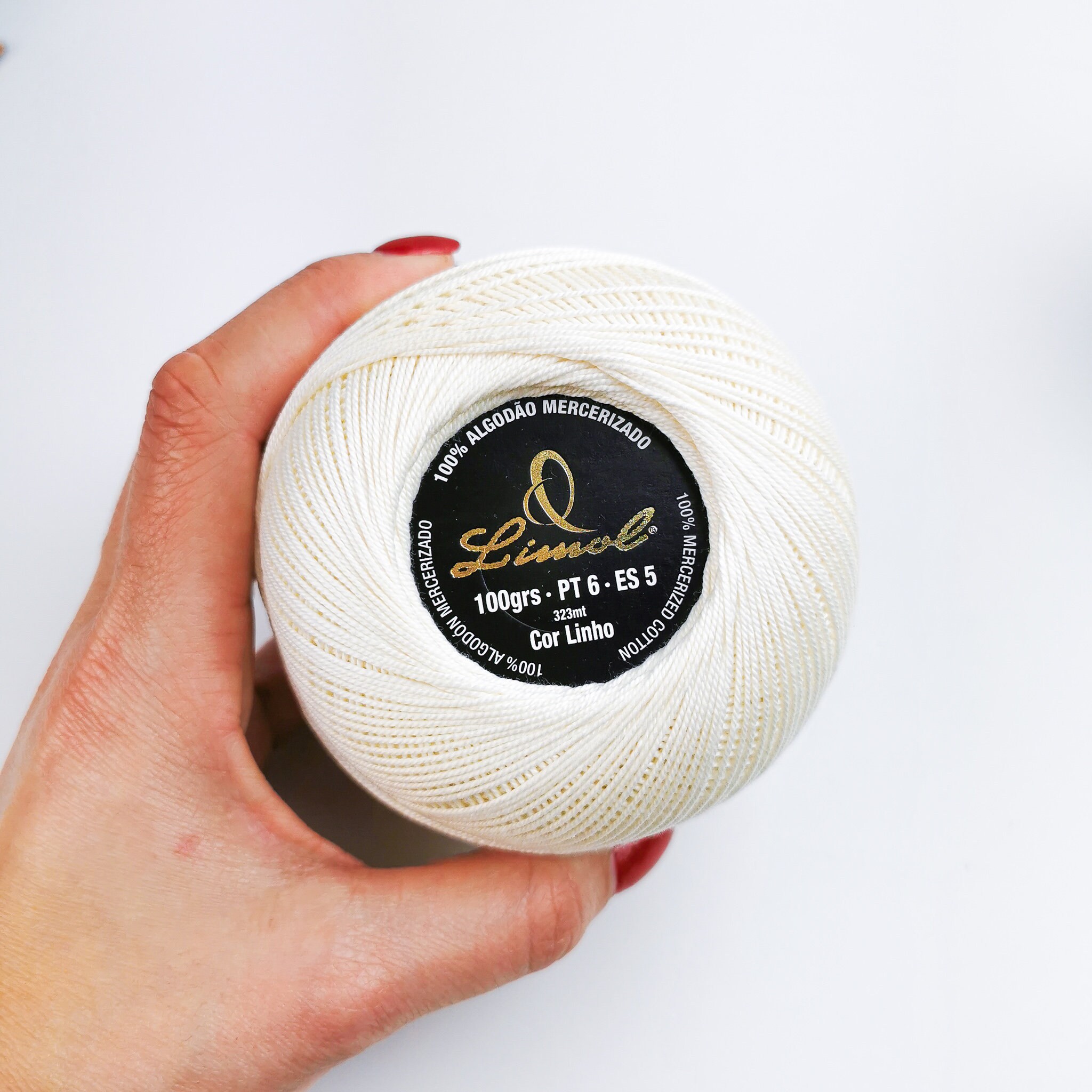 PU Cue Tips Duna Crochet Thread - 100% Mercerized Cotton Yarn, 590 Tex ...