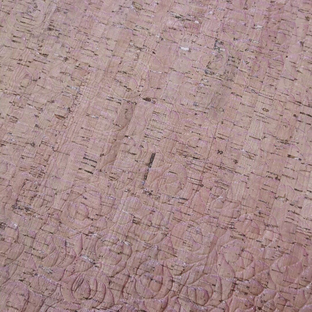 LAST PIECES - 50x68 Cm - Cork Fabric Pink Roses Pattern - Portuguese ...