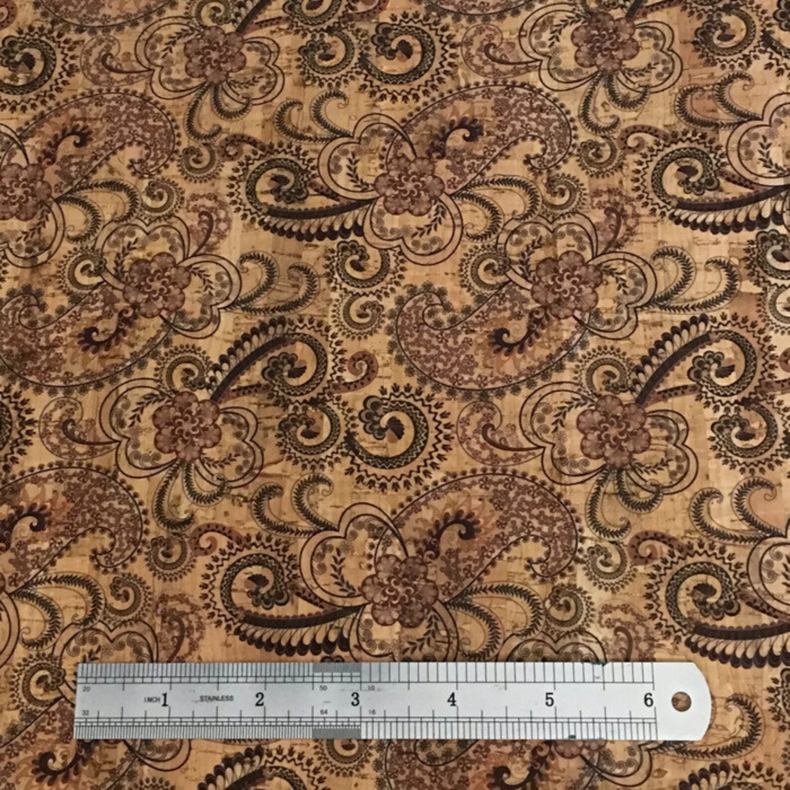 Portuguese Cork Fabric, Printed Pattern 68x50cm / 26.77''x19.69'', (32 ...