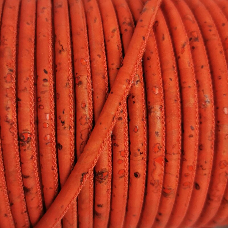 Cork Cord 1 meter/ 39 in 3 mm Genuine Cork Cord CORAL | Etsy